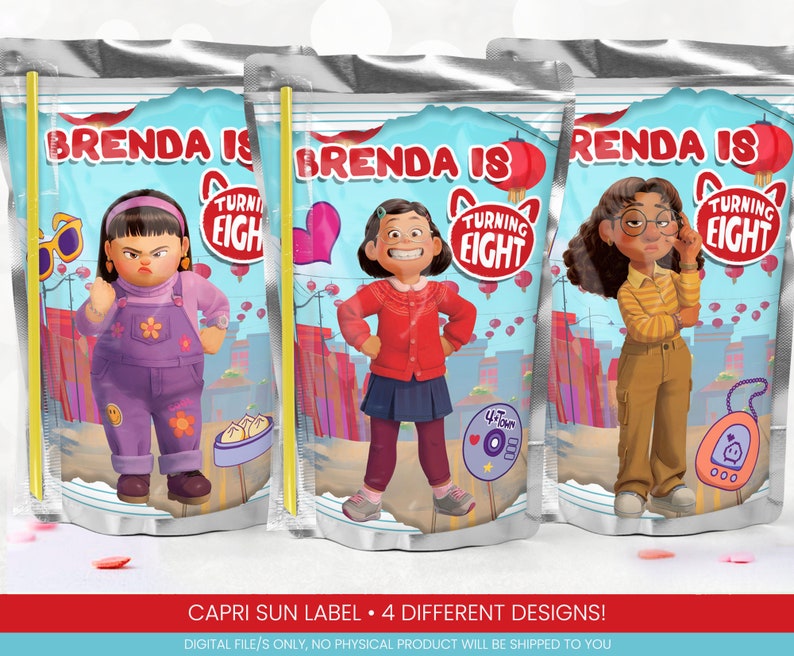 Turning Red Party Package Turning Red Birthday Printables - Etsy