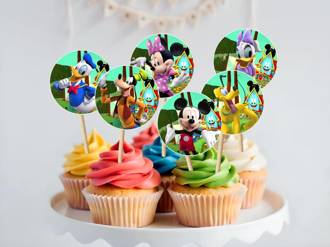 Mouse Fun House Cupcake Topper, Mouse Funhouse Printable Cupcake Topper ...