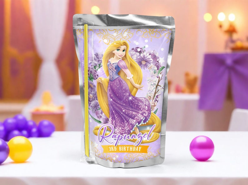 Tangled Capri Sun Label, Tangled Kool Aid, Tangled Juice Pouch Label ...