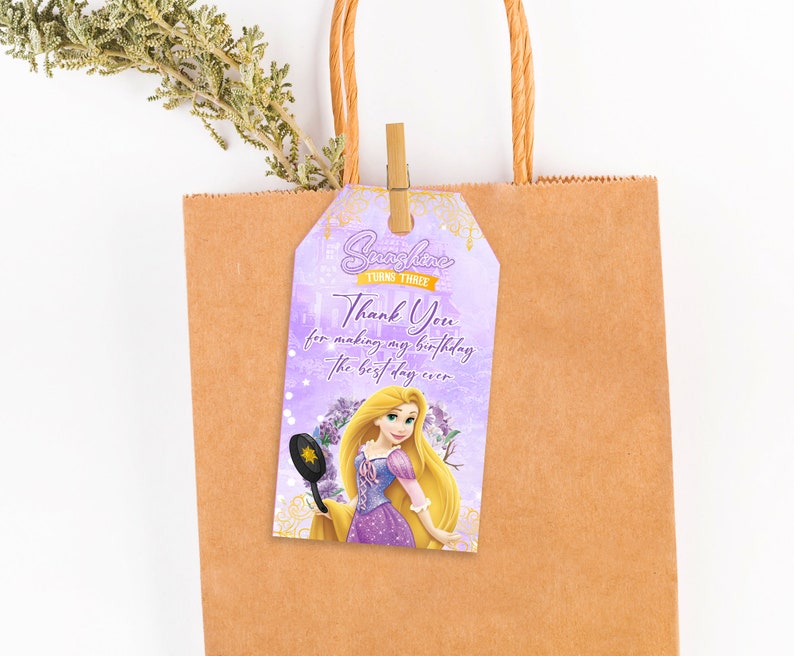 Tangled Rapunzel Thank You Tags Tangled Rapunzel Giveaway - Etsy