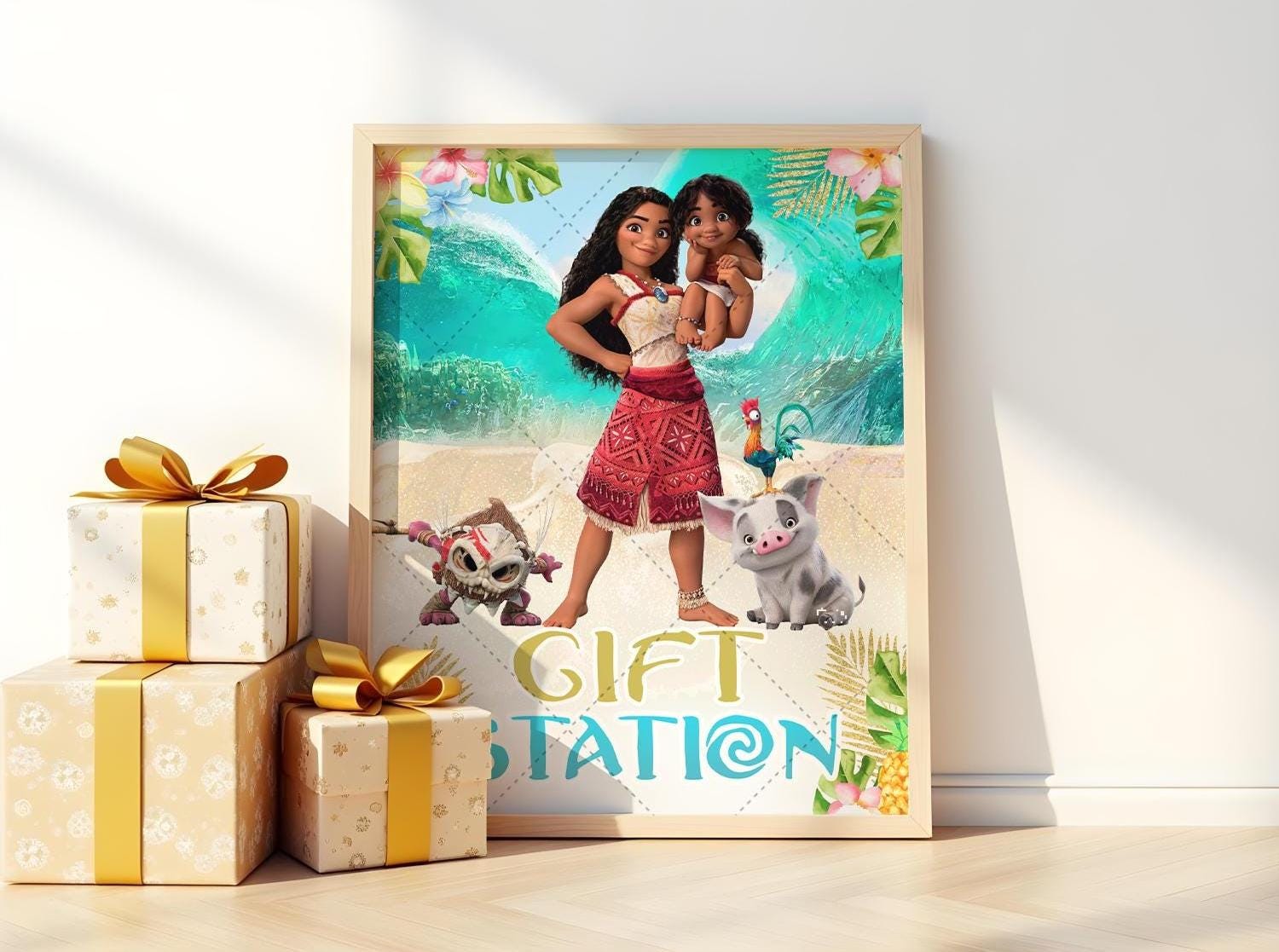 Moana 2 Gift Station Signage, Moana 2 Party Signage, Moana 2 Birthday ...