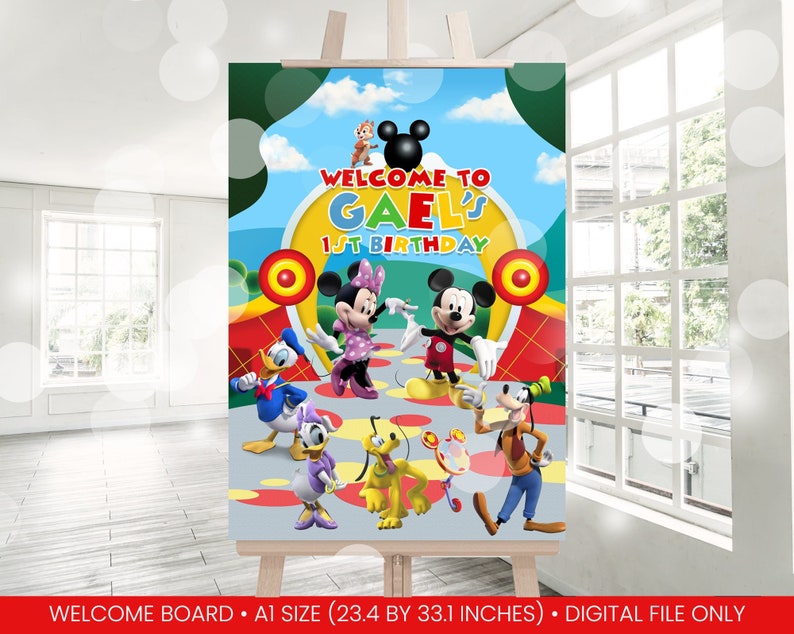 Mouse Clubhouse Welcome Banner Mouse Clubhouse Welcome Board - Etsy