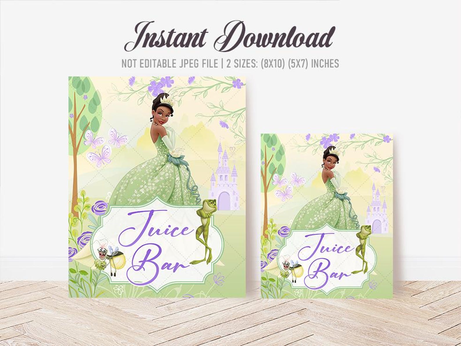 Baby Tiana Baby Shower Mimosa Bar Signage, Baby Tiana Baby Shower Juice ...