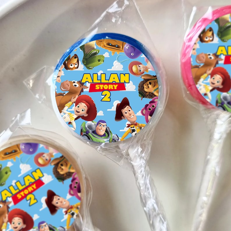 Toy Story Lollipop Label, Toy Story Circle Label, Toy Story Lollipop ...