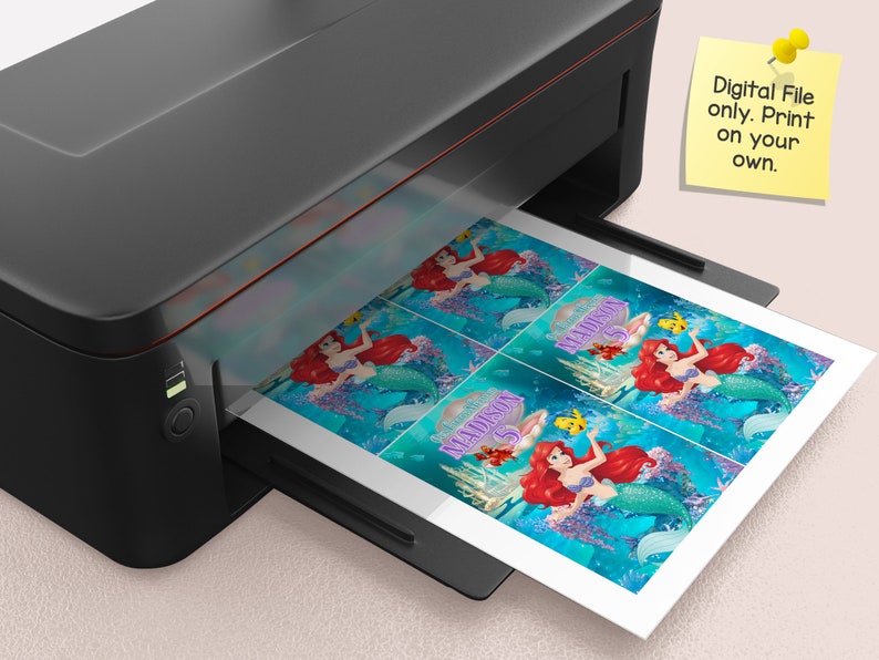Mermaid Ariel Capri Sun Label, Mermaid Ariel Kool Aid, Mermaid Ariel ...