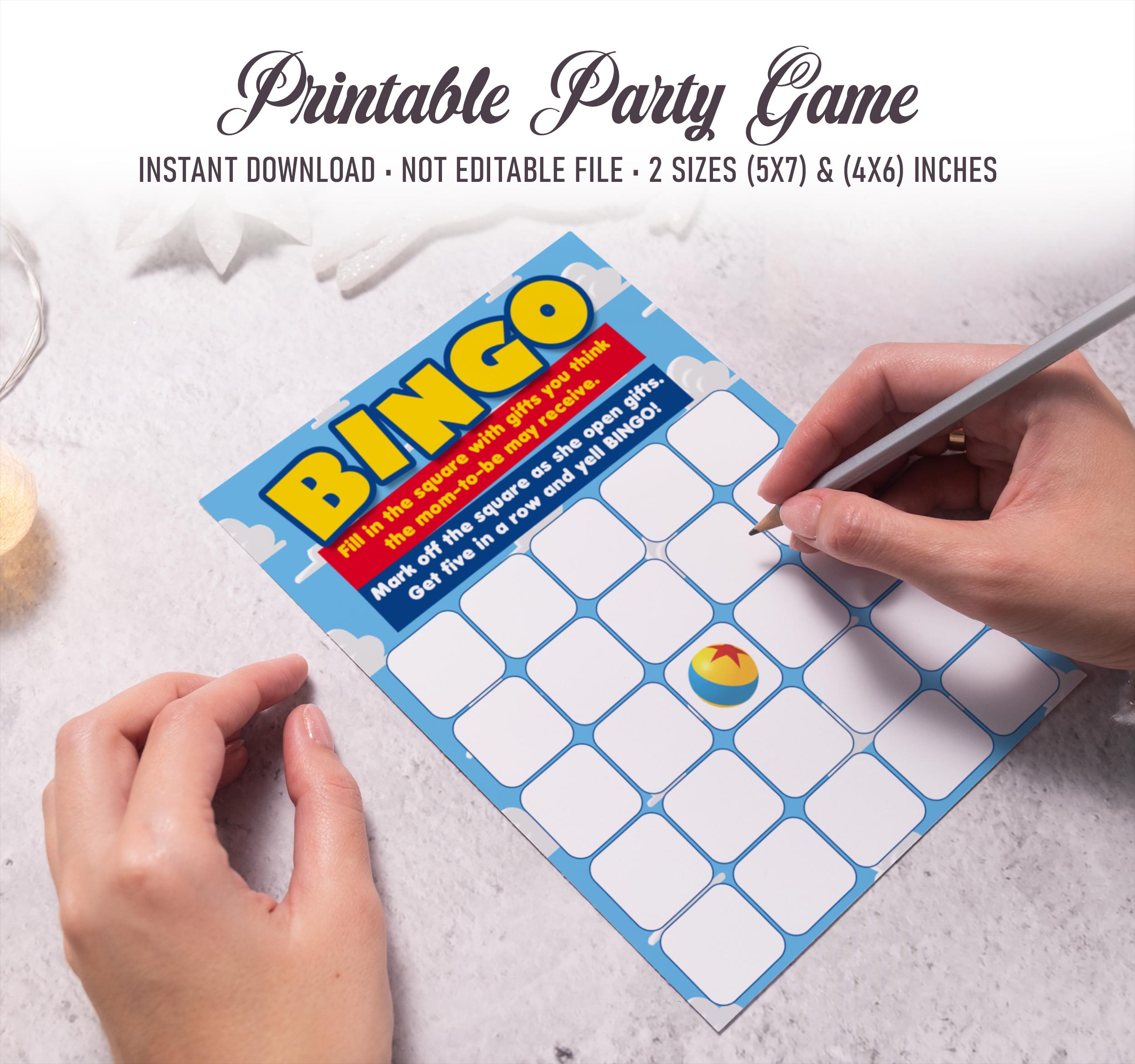 Toy Story Bingo Game Printable, It's a Boy Story, Toy Story Party Games ...