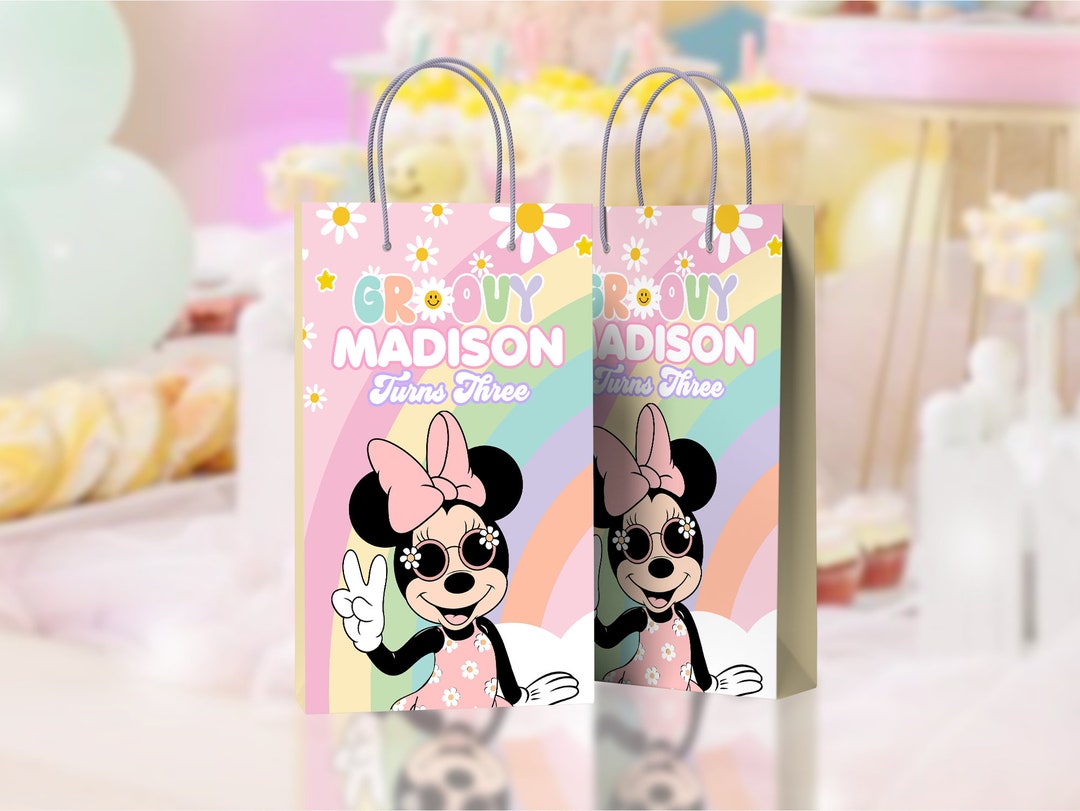 Mouse Groovy Treat Bag Label, Mouse Groovy Paper Bag Label, Mouse ...