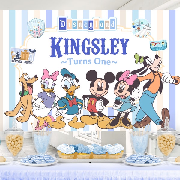 Disneyland Birthday Theme Backdrop - Etsy