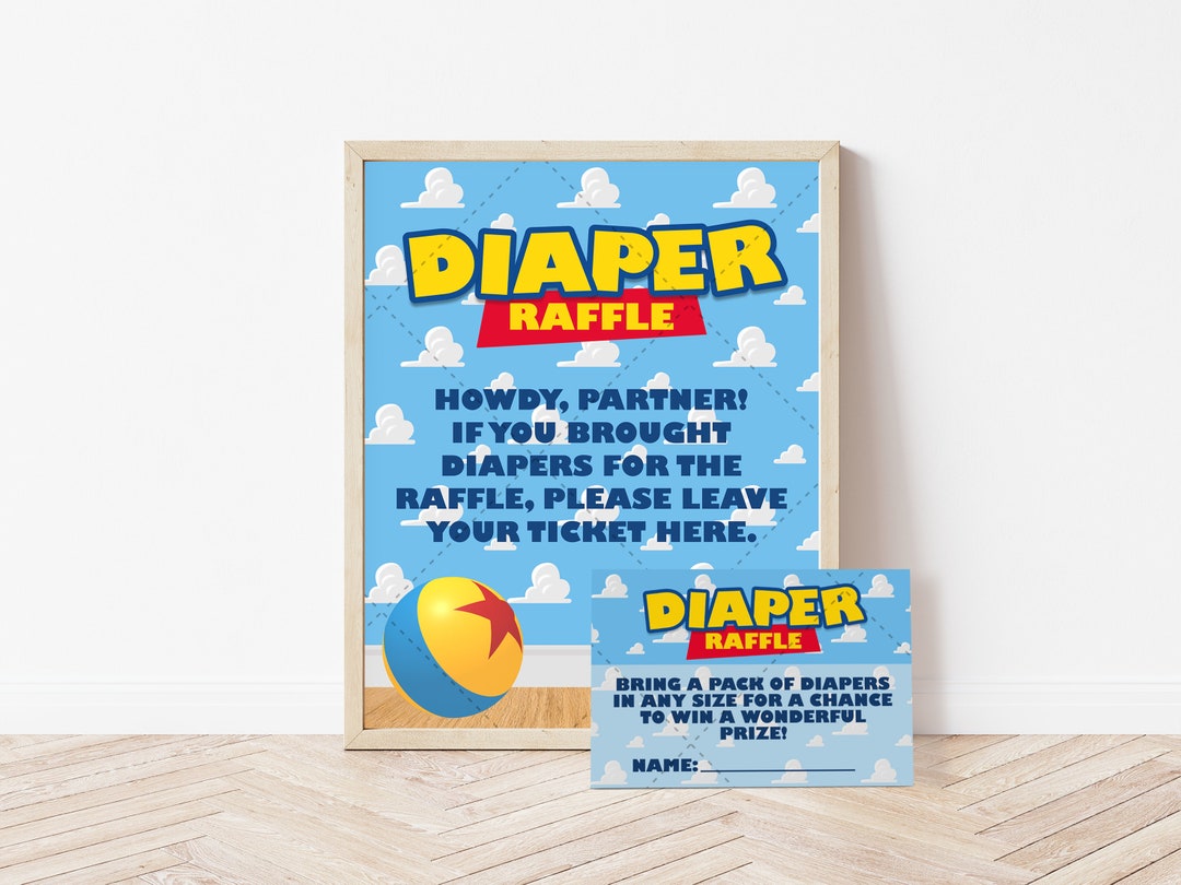 It's a Boy Story Diaper Raffle Party Sign, It's a Boy Story, Toy Story ...