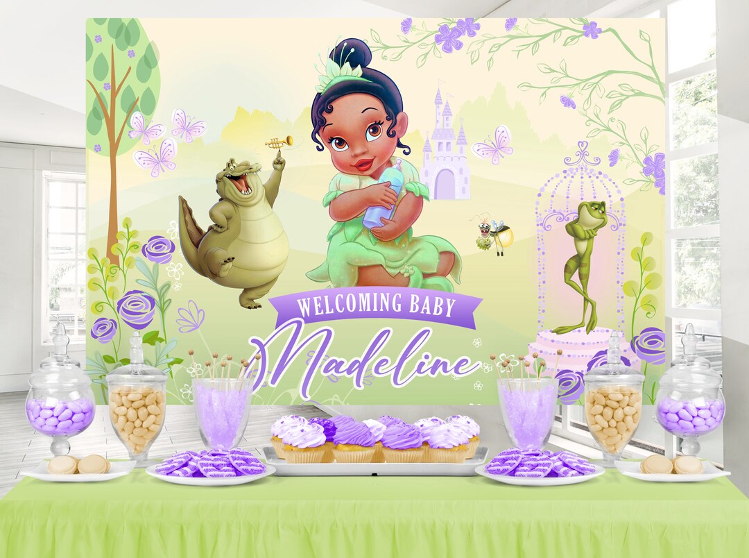 Baby Tiana Backdrop, Princess Tiana Banner, Princess Tiana Printable ...