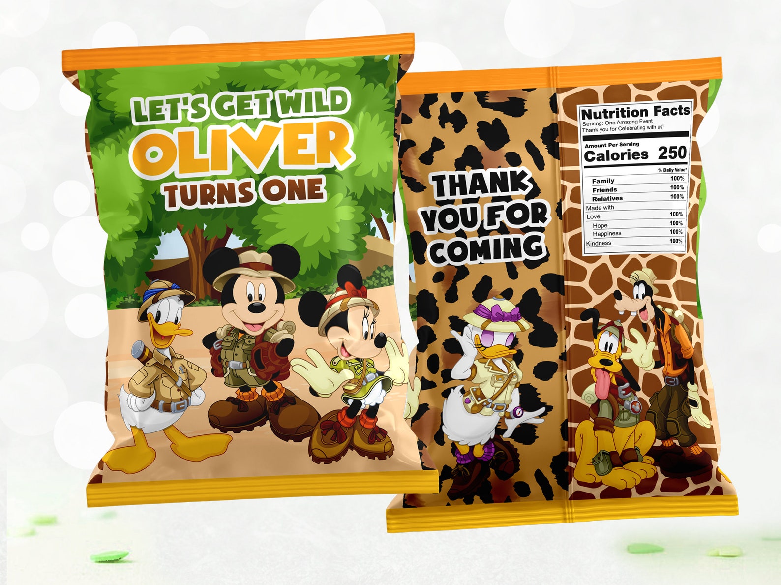 Mouse Safari Party Favors Template, Mouse Safari Treats Template, Mouse ...