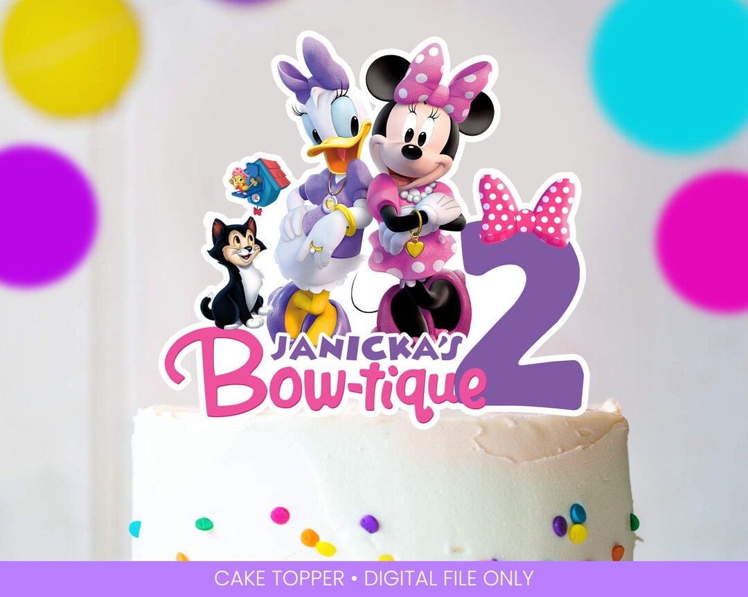 Minnie Mouse Bowtique Cake Topper Minnie Mouse Birthday Cake - Etsy