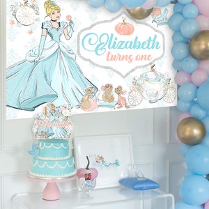 Cinderella Backdrop, Cinderella Banner, Cinderella Printable Backdrop ...