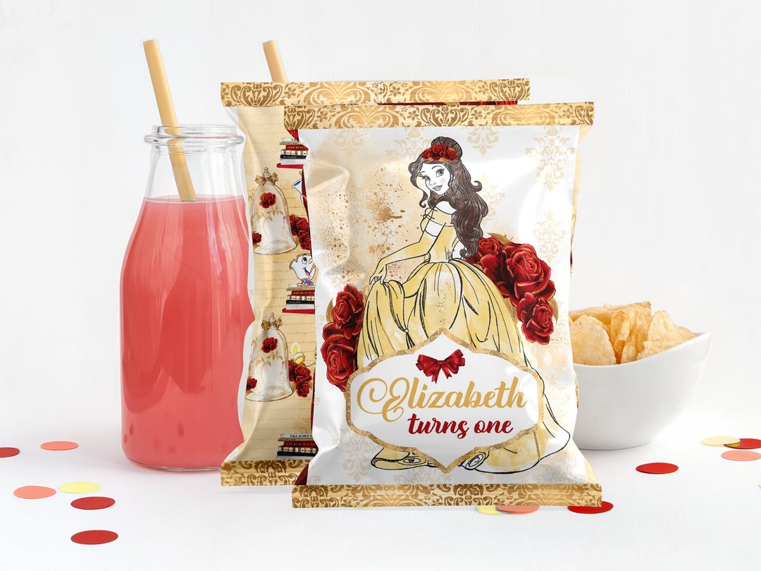 Beauty and the Beast Chip Bag Label, Beauty and the Beast Chip Bag ...