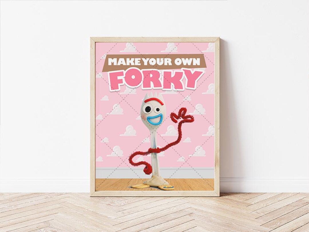 Toy Story Make Your Own Forky Sign, Toy Story Forky Sign, Toy Story ...