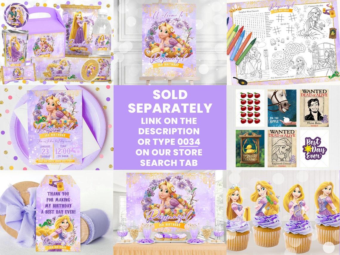 Tangled Rapunzel Cake Topper, Tangled Rapunzel Birthday Cake Topper ...