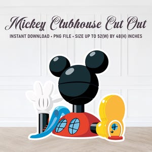 Mouse Clubhouse Cutout, Minnie Cut Out, Mickey and Friends Party Stand ...