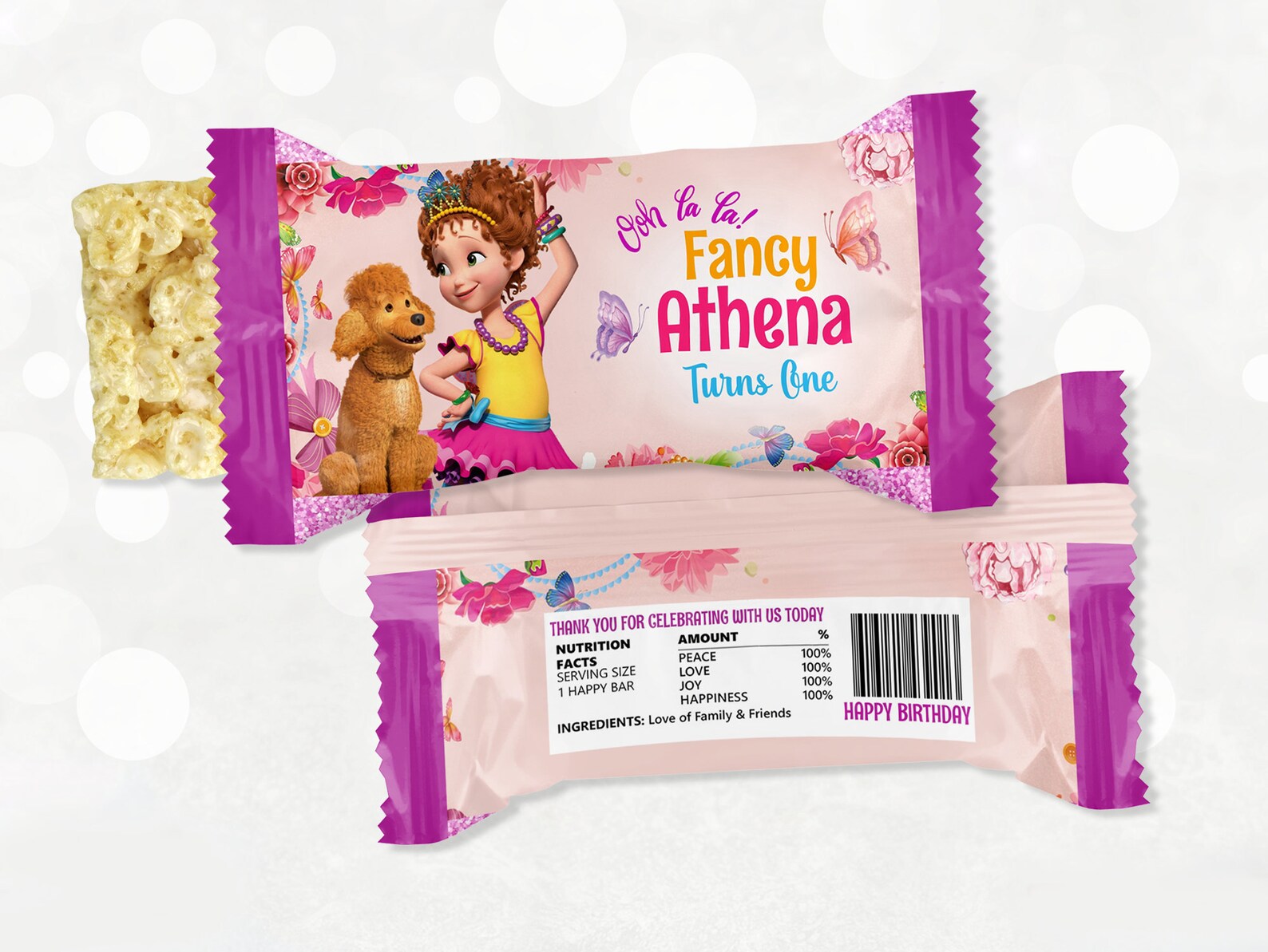 Fancy Nancy Party Favors Template, Fancy Nancy Treats Template, Fancy ...
