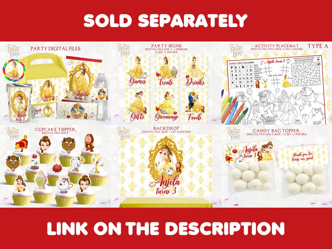 Beauty and the Beast Welcome Banner Beauty and the Beast | Etsy