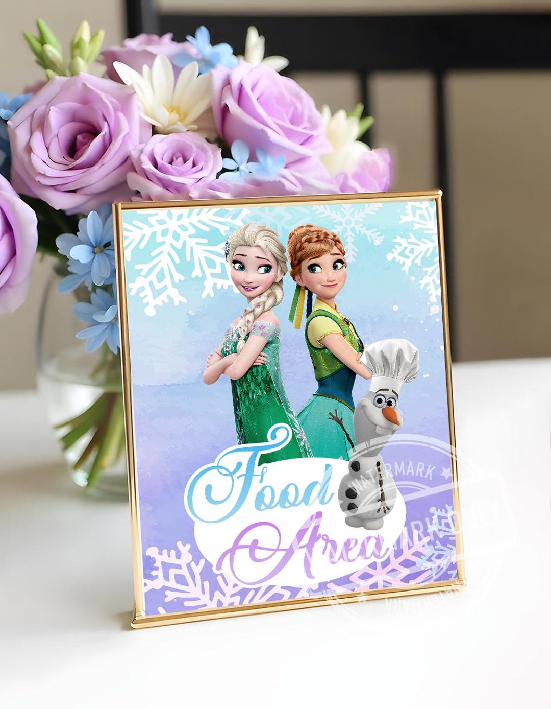Frozen Party Sign Food Station, Frozen Party Sign, Frozen Party Signage ...