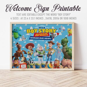 Its a Boy Story Welcome Sign, Toy Story Welcome Banner, Toy Story ...