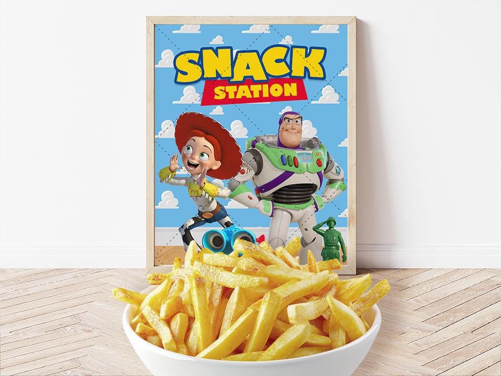 Toy Story Snack Station Signage, Toy Story Snack Station Sign, Toy ...