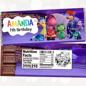 Inside Out Party Favors, Inside Out Treats Template, Inside Out Chip ...