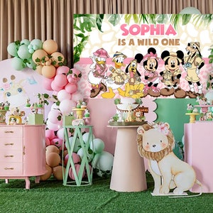 Mouse Safari Pink Backdrop, Mouse Safari Pink Banner, Mouse Safari Pink ...