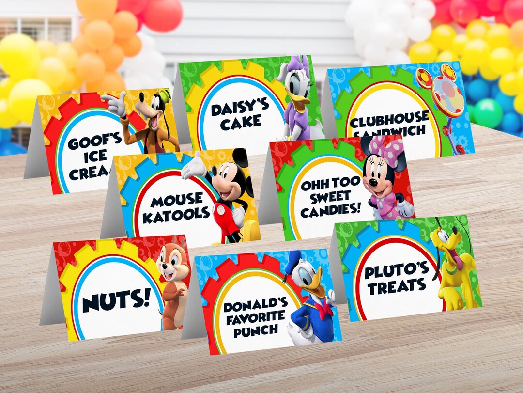 Mouse Clubhouse Food Tent Label, Mouse Clubhouse Food Label, Mouse ...