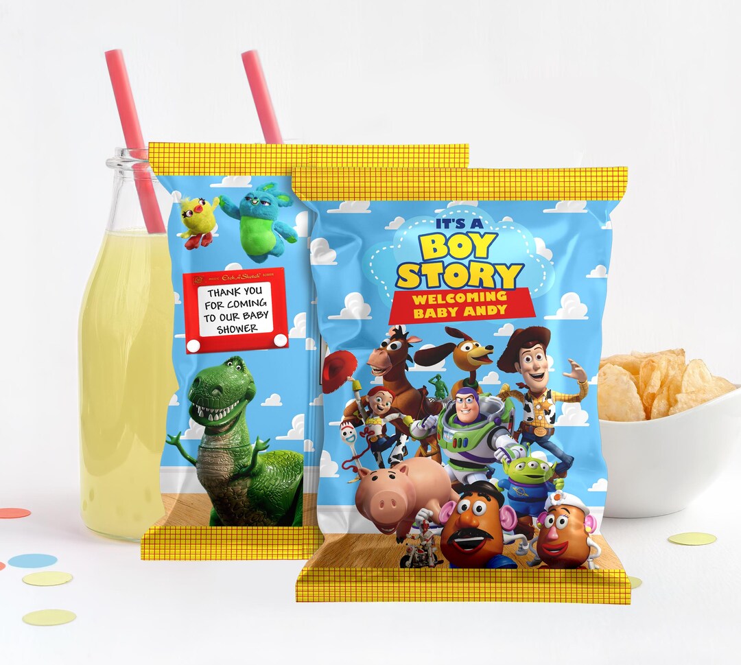 Its a Boy Story Chip Bag, Toy Story Baby Shower Chip Bag, Toy Story ...