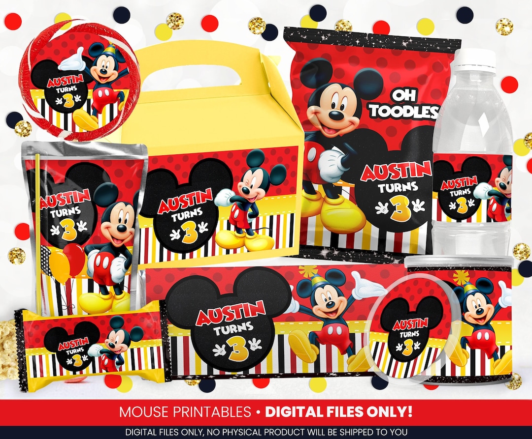 Mickey Mouse Party Package Mickey Mouse Birthday Printables - Etsy