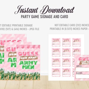 Toy Story Girl Party Sign Guess How Many Army Men, It's a Girl Story ...