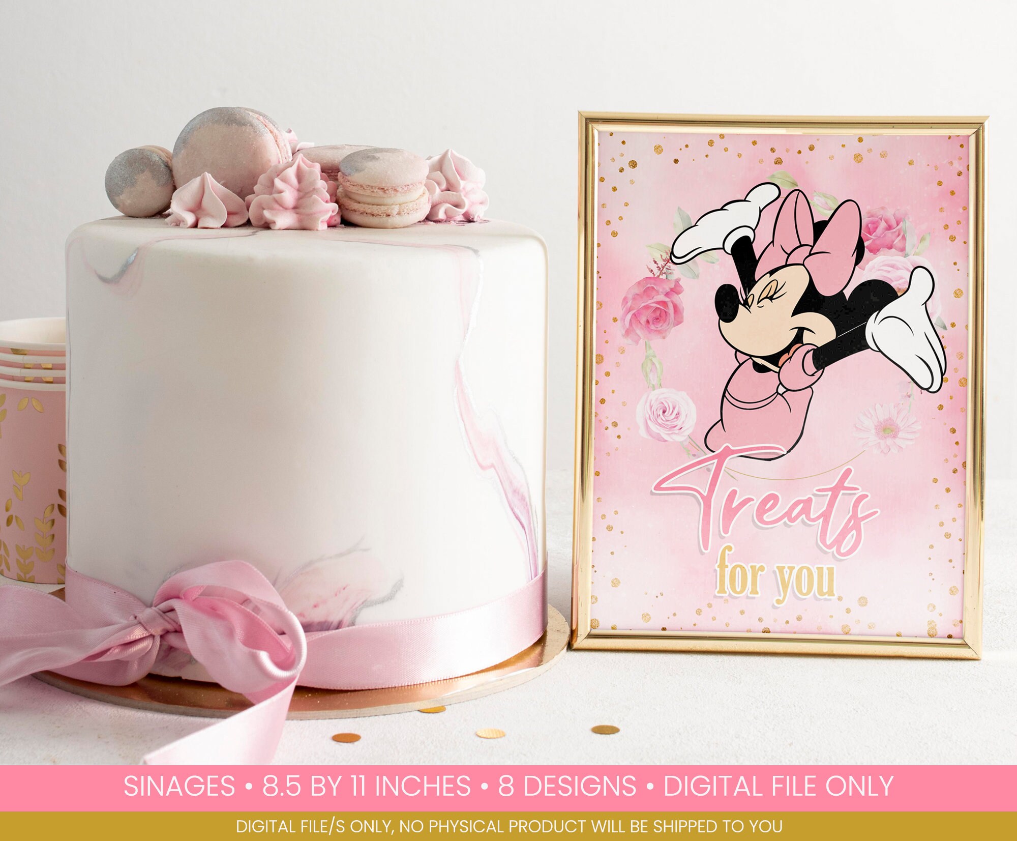 Minnie Mouse Pink Party Signs Minnie Mouse Pink Signage - Etsy Australia