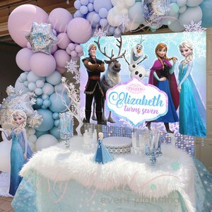 Frozen Backdrop, Frozen Banner, Frozen Printable Backdrop, DIGITAL FILE ...