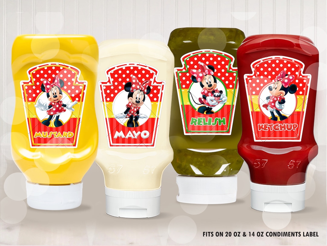 Minnie Mouse Red Condiments Label, Minnie Mouse Red Printable ...