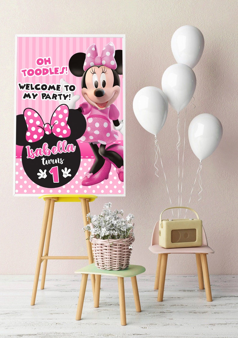 Minnie Mouse Pink Welcome Sign Minnie Mouse Pink Welcome - Etsy