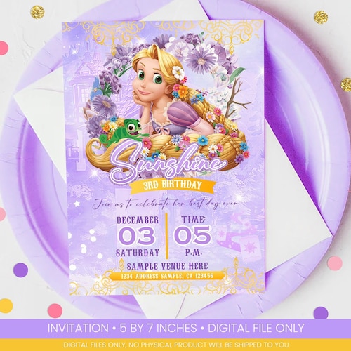 Tangled Rapunzel Invitation Tangled Rapunzel Digital - Etsy