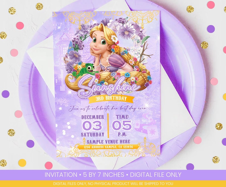 Tangled Rapunzel Invitation Tangled Rapunzel Digital - Etsy