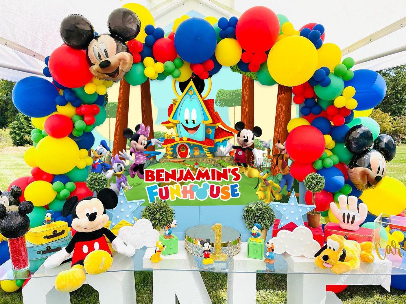 Mouse Fun House Backdrop, Mouse Fun House Banner, Mouse Funhouse ...