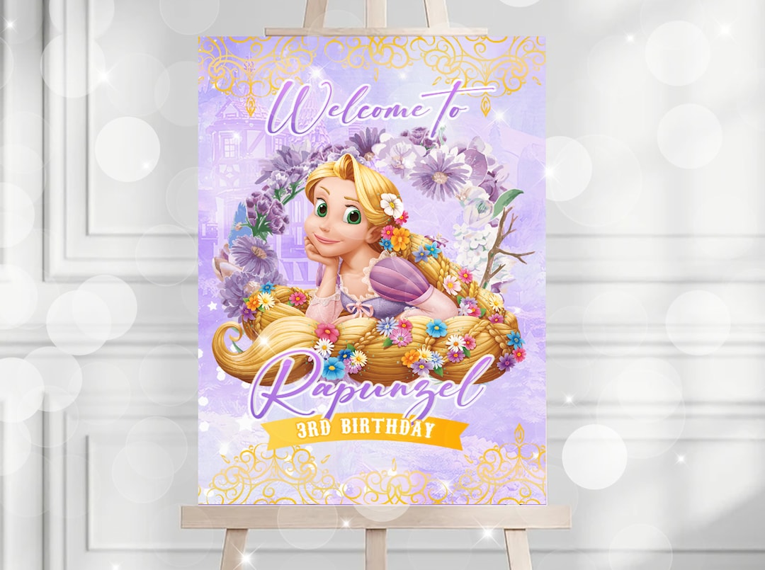 Tangled Rapunzel Welcome Sign, Tangled Rapunzel Welcome Board, Tangled ...