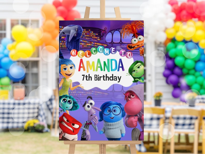 Inside Out Welcome Sign, Inside Out Editable Welcome Sign, Inside Out ...