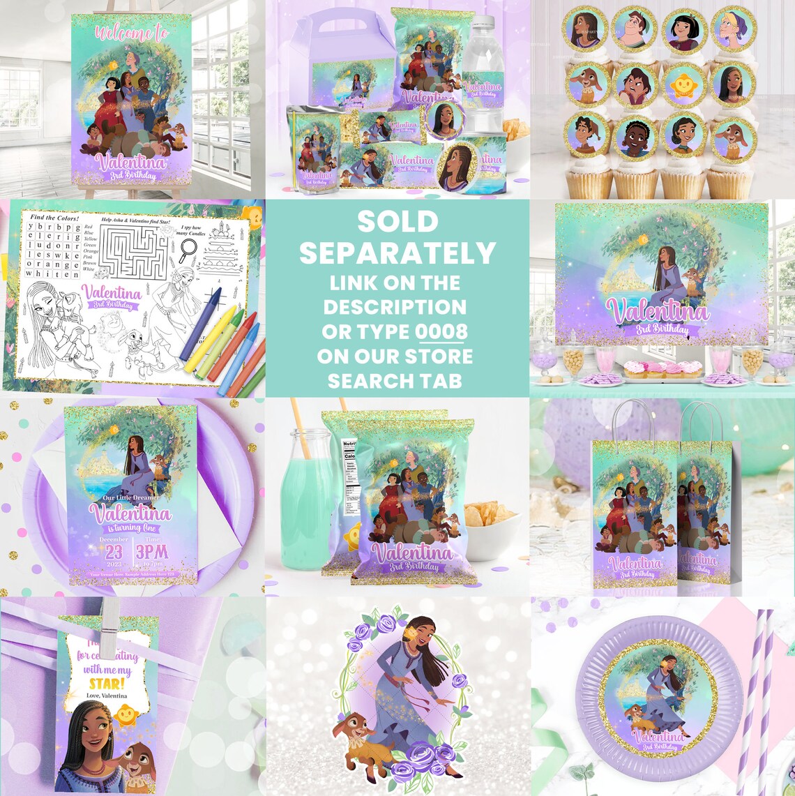 Wish Cake Topper, Wish Centerpiece, Wish Printable Topper, Wish DIGITAL ...