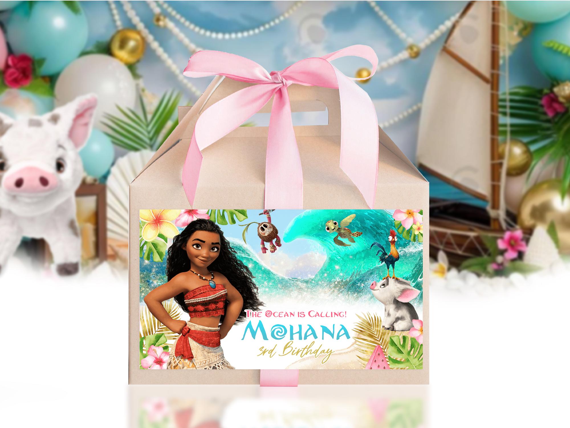Moana Gable Box Label, Moana Treat Box Label, Moana Treat Box Party ...