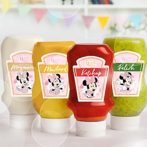 Minnie Mouse Condiments Label, Minnie Mouse Printable Condiments Label ...