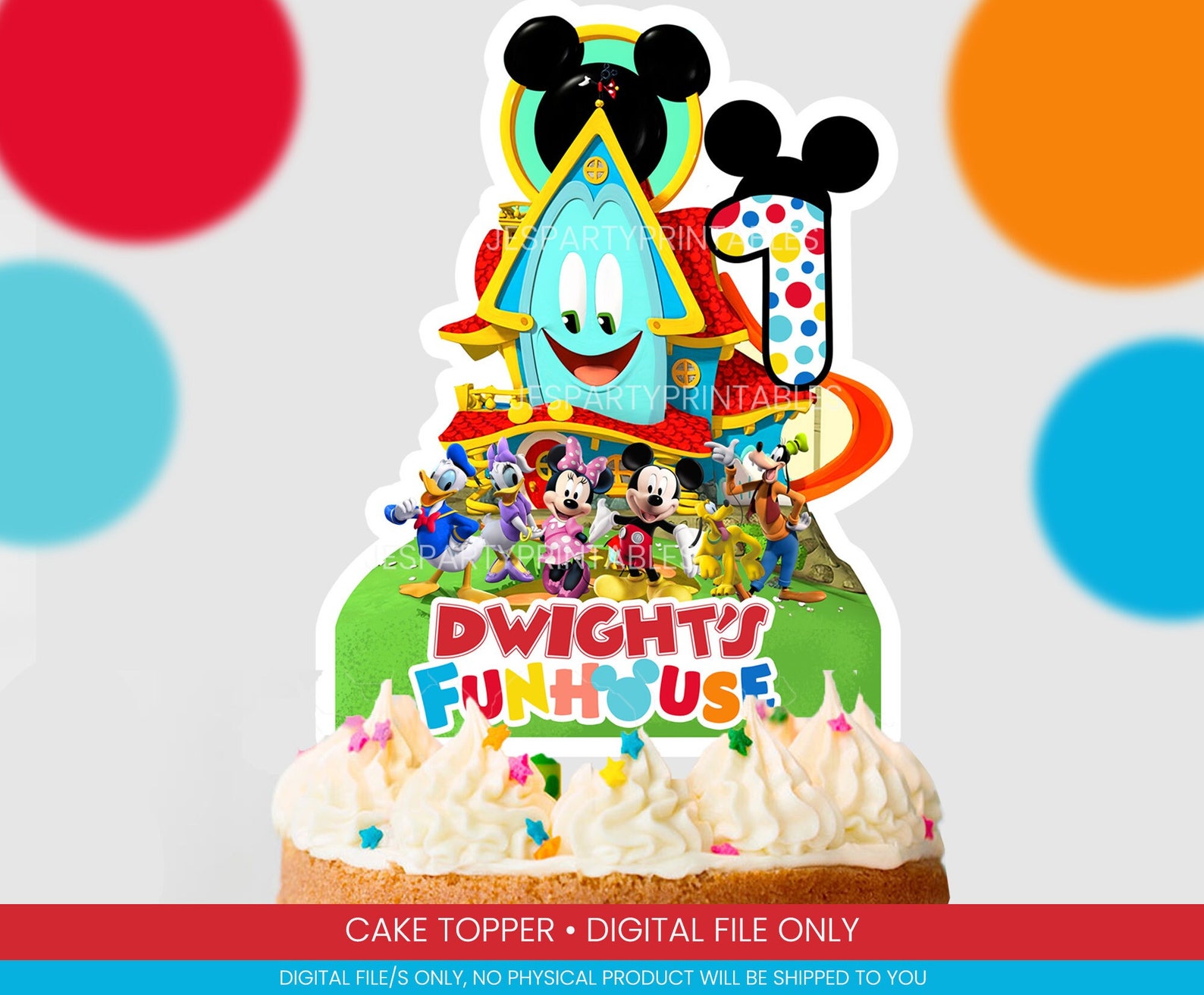 Mouse Funhouse Cake Topper Mouse Fun House Birthday Cake - Etsy