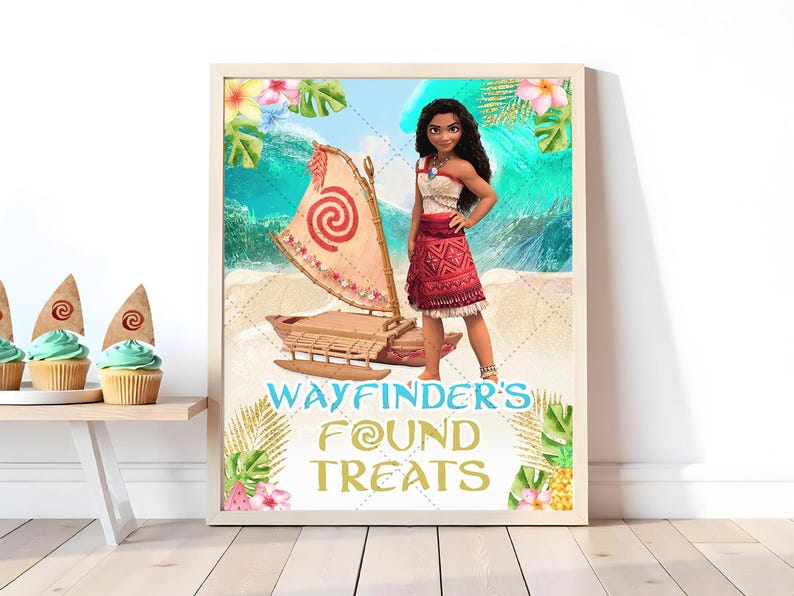 Moana 2 Treat Station Signage, Moana 2 Party Signage, Moana 2 Birthday ...