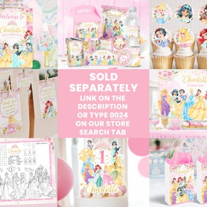 Princess Banderitas, Princess Garland Printable, Princess Bunting ...