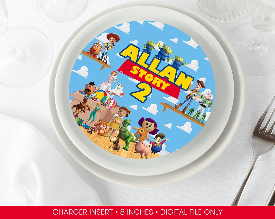 Toy Story Charger Plate Insert Toy Story Plate Insert Toy - Etsy