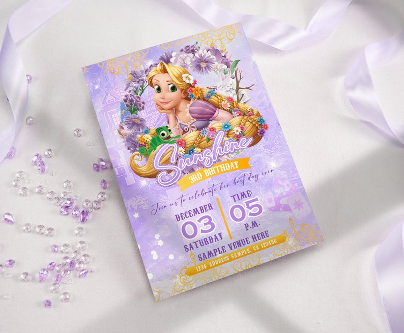 Tangled Rapunzel Invitation Tangled Rapunzel Digital - Etsy