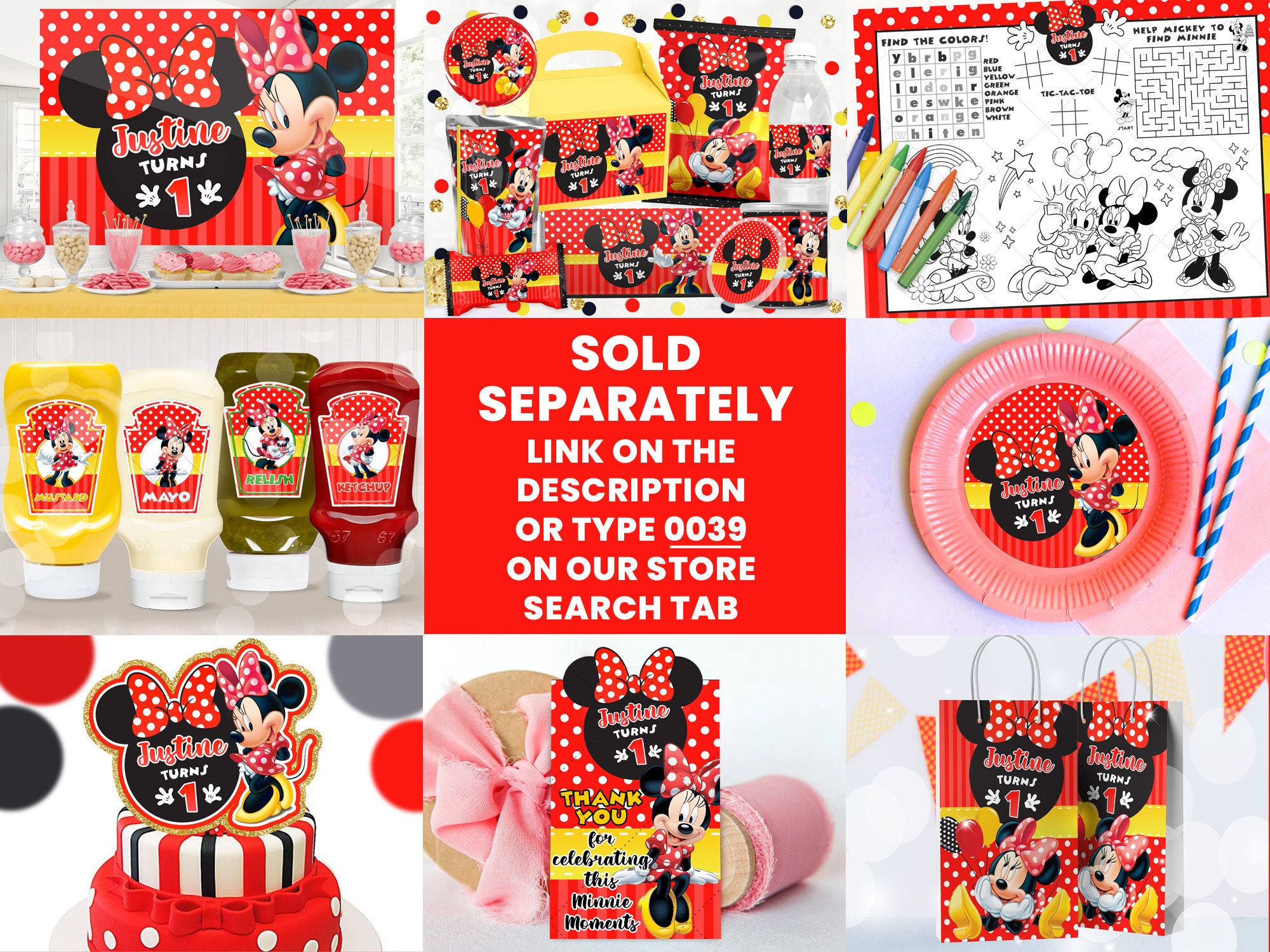 Minnie Mouse Red Welcome Sign, Minnie Mouse Red Welcome Board, Minnie ...